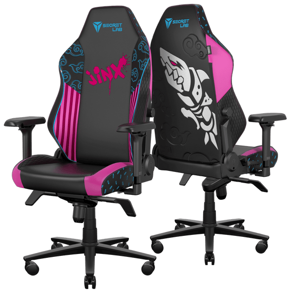 SILLA GAMING SECRET LAB, JINX NEGRA CON ROSADO FUCSIA ERGONOMICA ...